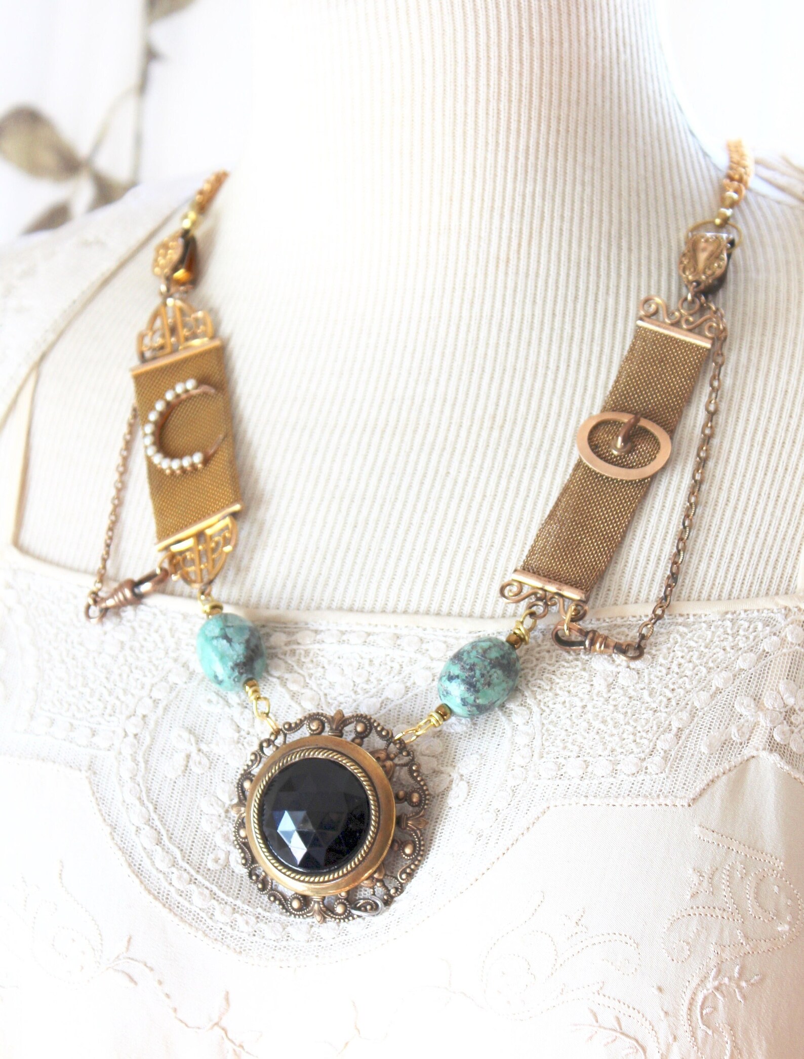 Gorgeous Antique Watch Fob Steampunk Necklace Gay Nineties - Etsy