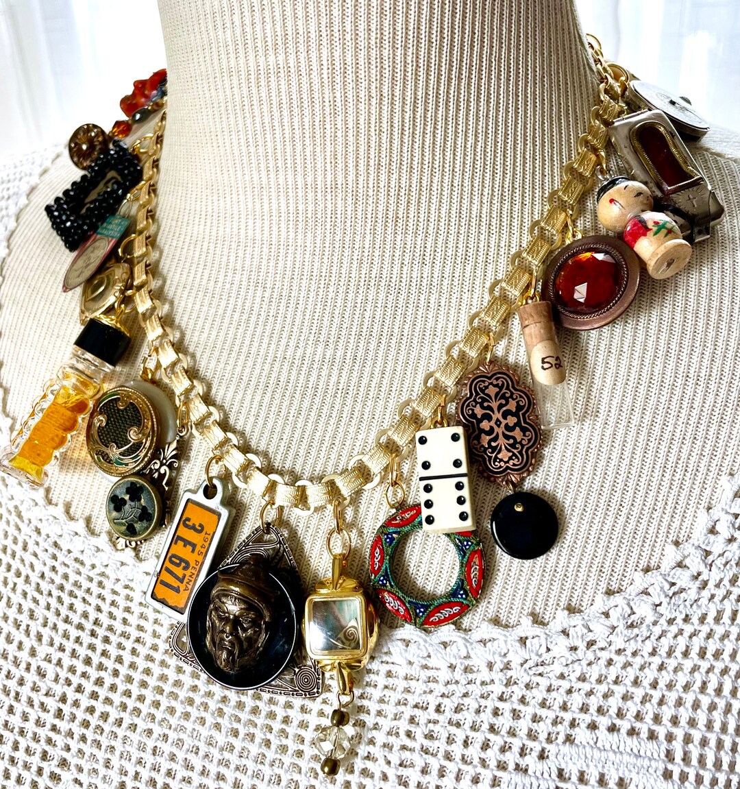 Curious Victorian Collectibles Assemblage Necklace Jewelry Antique ...
