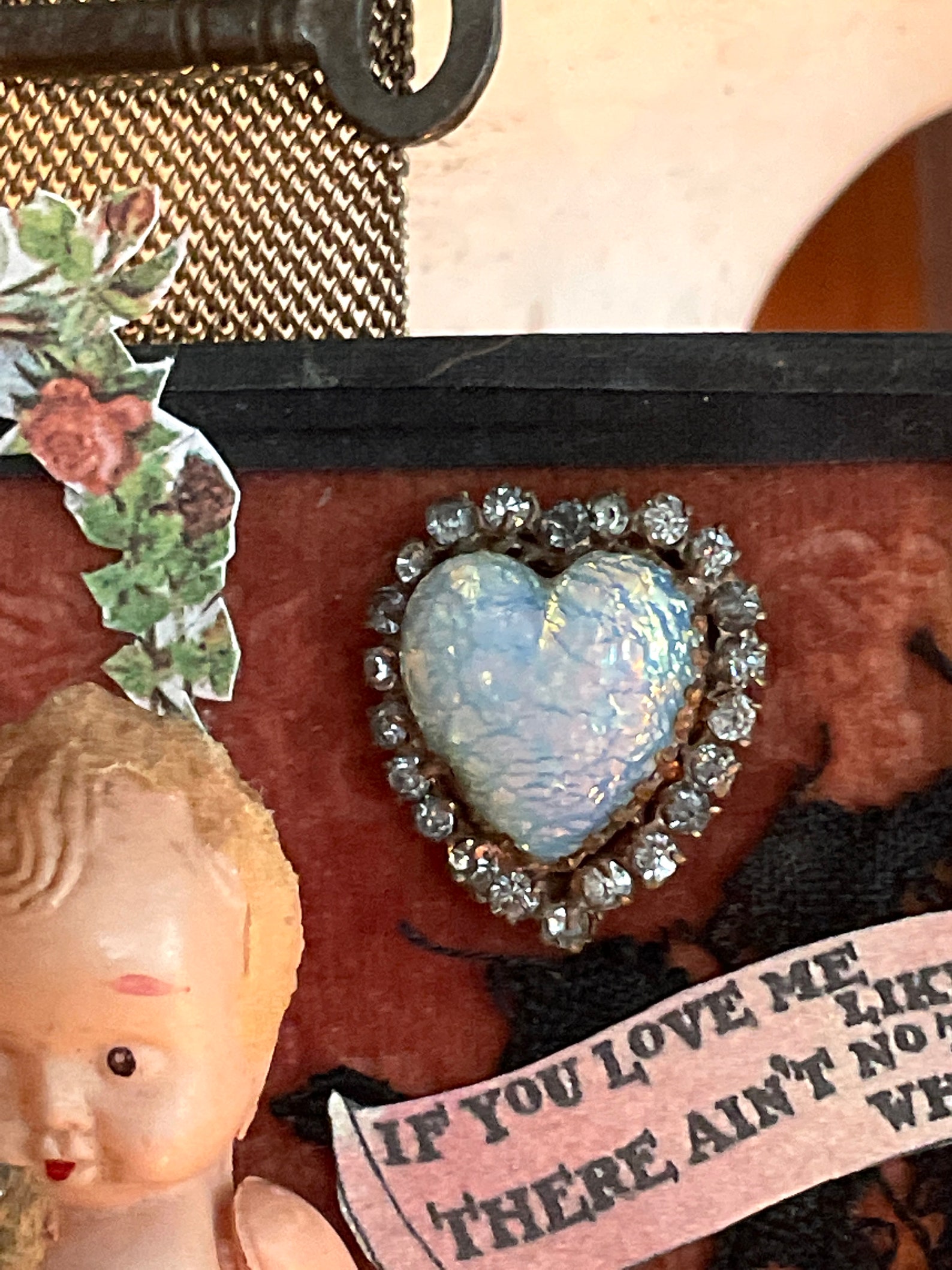 Daguerreotype Wedding Wall Shrine Antique Mixed Media Gift Kewpie Dolls ...