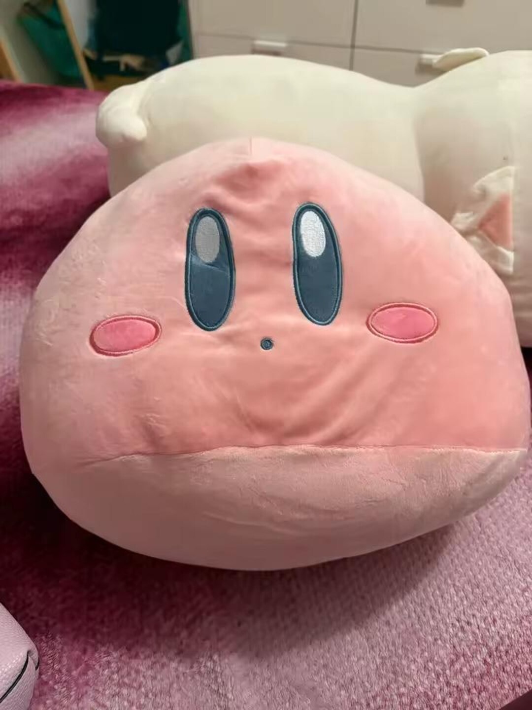 Adorable Pink Squishy Plush Toy | Soft Round Cushion Doll for Bedroom ...