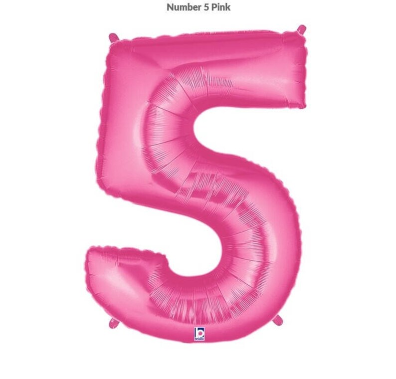 Large Number Four 40 Inches Mylar Balloon for Back Drops, Photo Props ...