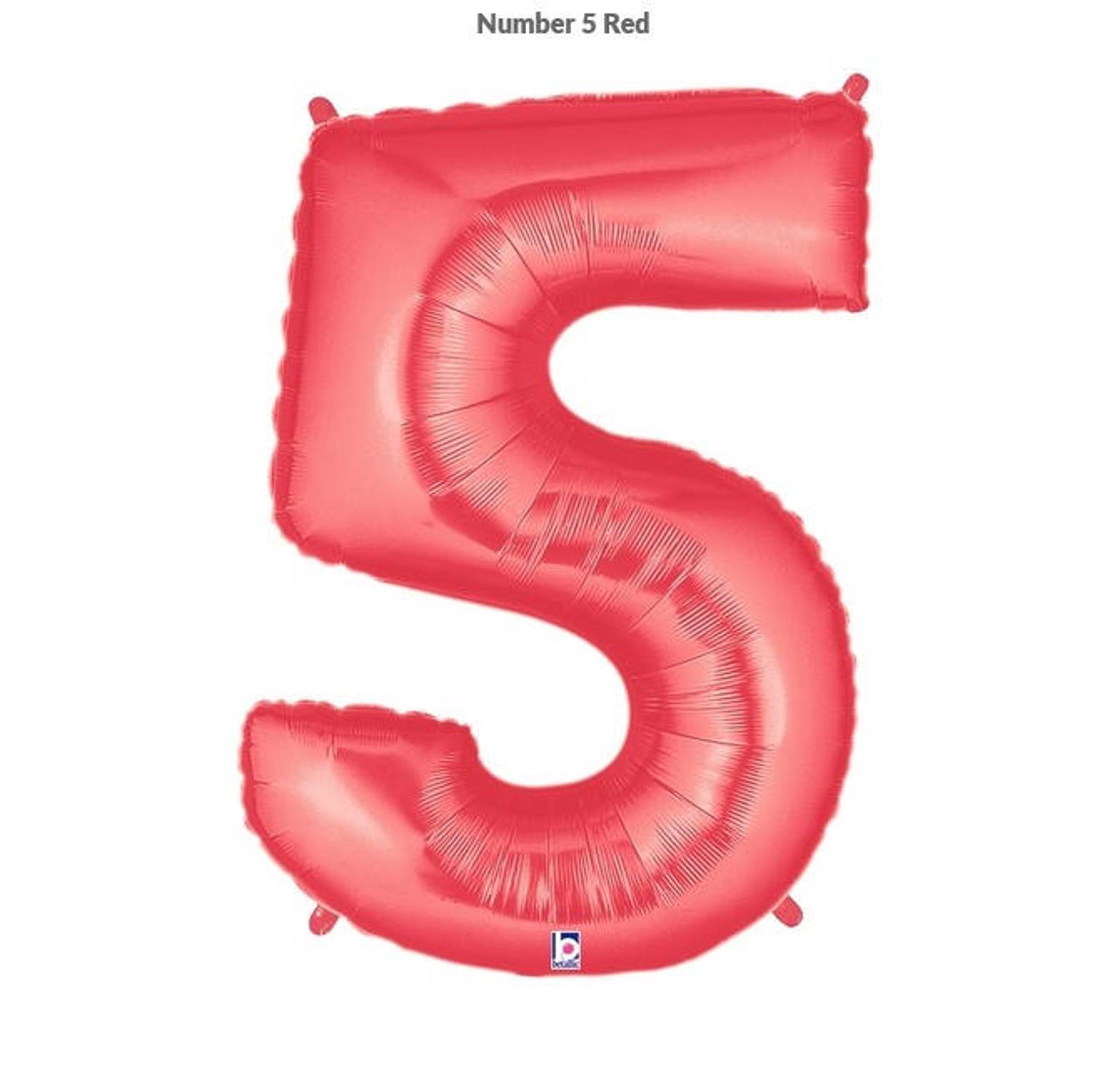 Large Number Five 40 Inches Mylar Balloon for Back Drops, Photo Props ...