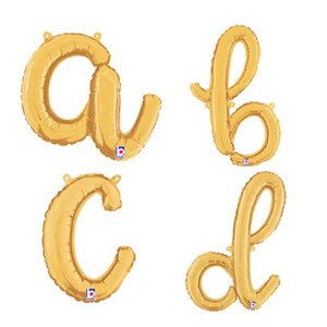 Scrip/cursive 14" Balloons, Letter Balloons Banners / Lowercase Script ...