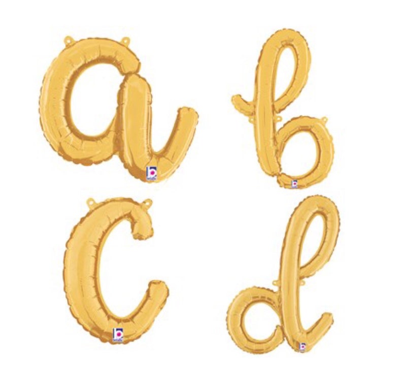 Scrip/cursive 14" Balloons, Letter Balloons Banners / Lowercase Script ...