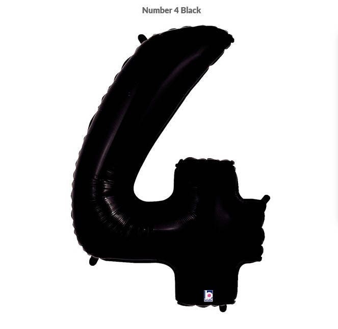 Large Number Four 40 Inches Mylar Balloon for Back Drops, Photo Props ...