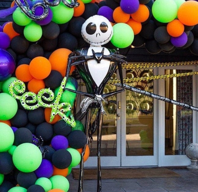 Jack Skellington 63 Inches High Balloon, Jack Skellington 16" Orbz ...