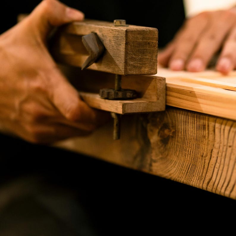 2026 Wooden Desk Calendar – Natural Wood Base With Clipboard & Metal ...