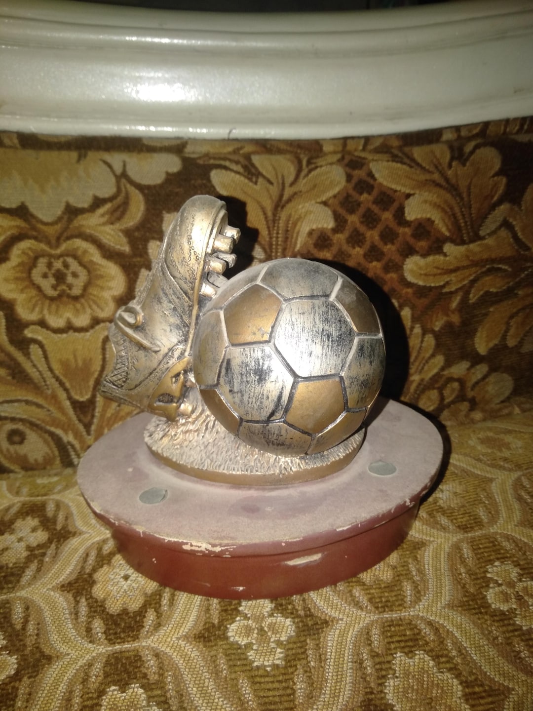 Football Metallic Sculpture Showpiece Table Decor - Etsy
