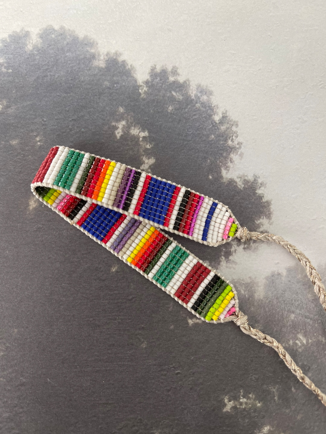 Serape Stripe Inspired Bead Loom Bracelet Unisex Miyuki Seed Beads - Etsy