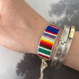 Serape Stripe Inspired Bead Loom Bracelet Unisex Miyuki Seed Beads - Etsy