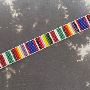 Serape Stripe Inspired Bead Loom Bracelet Unisex Miyuki Seed Beads - Etsy