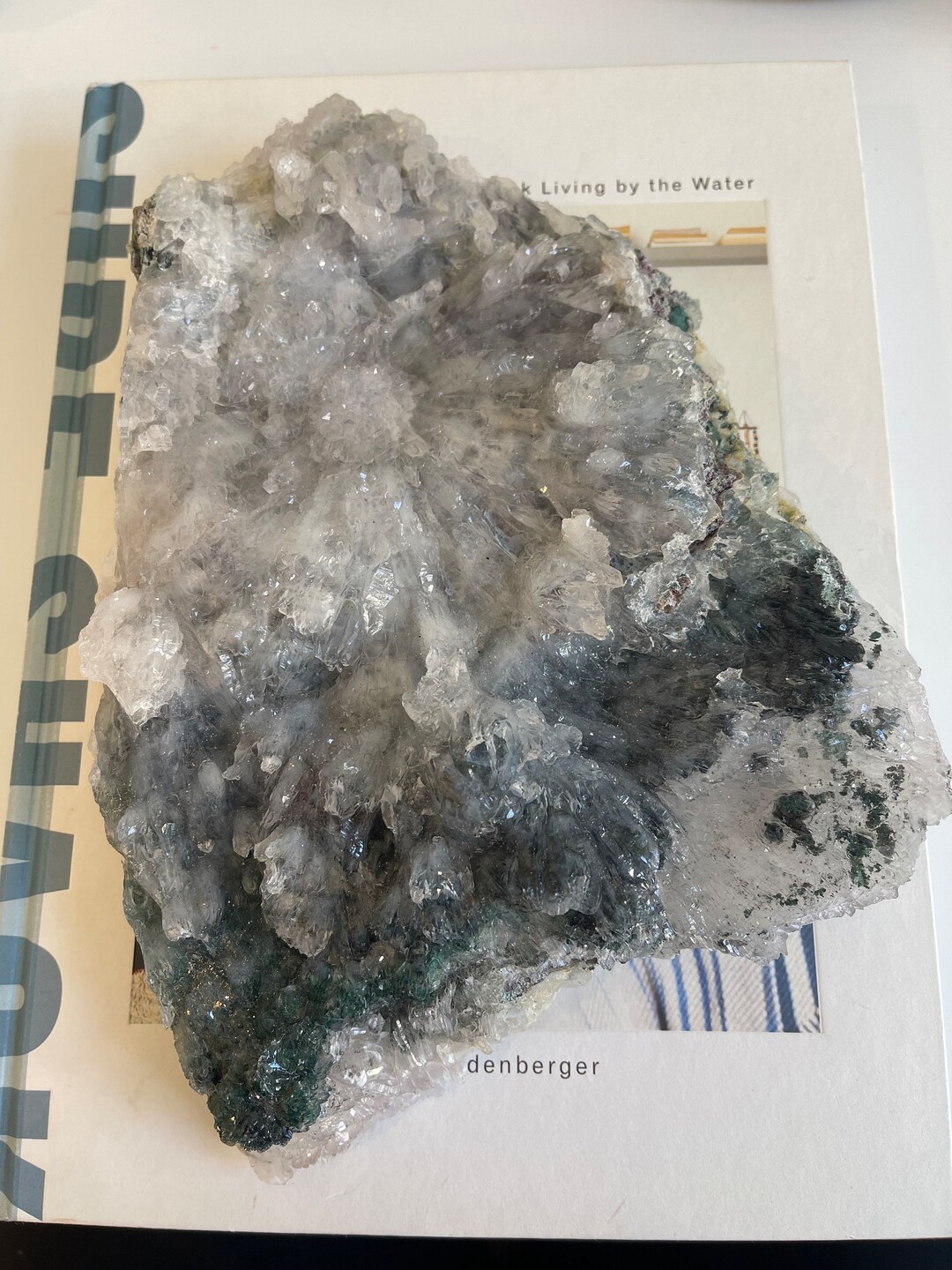 Amazing Zeolite Slab Specimen With Gray and Blue Crystals - Etsy
