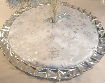 Silver Tree Skirt | Etsy