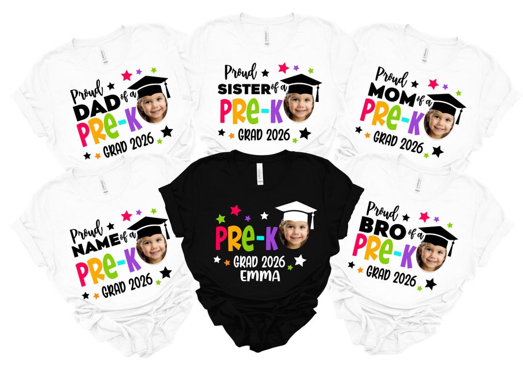 Personalized Pre-k Graduation Photo Shirt, Custom Family 2026 - Etsy