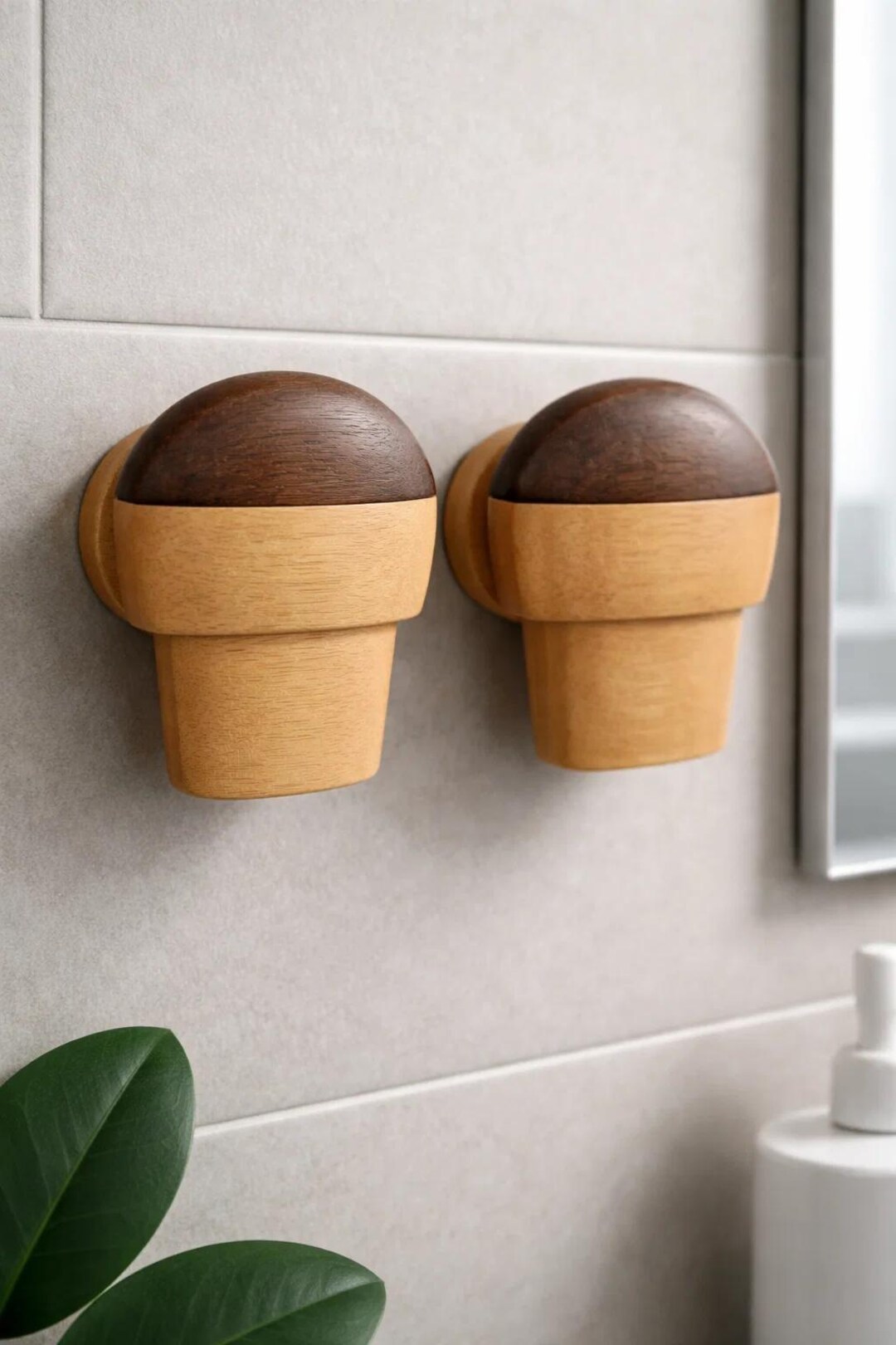 Creative Solid Wood Coat Hook – Handcrafted Wall Hook for Coats & Hats ...