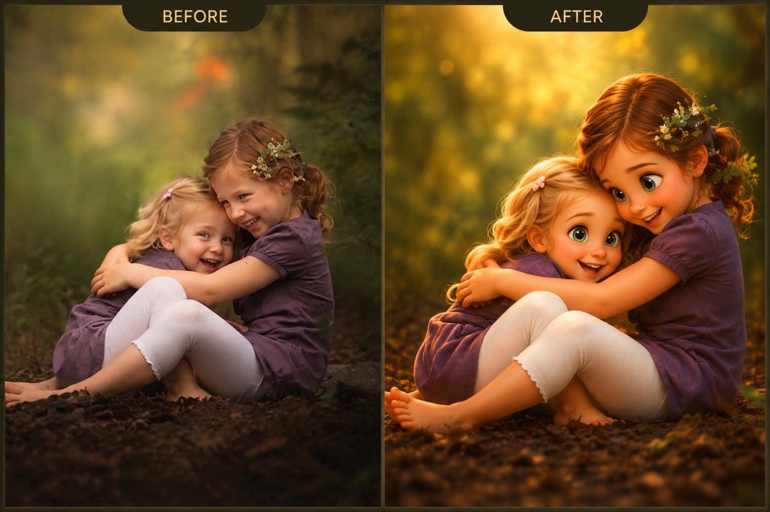 Custom Cartoon Portrait From Photo | Family, Couple, Kids Art (digital ...