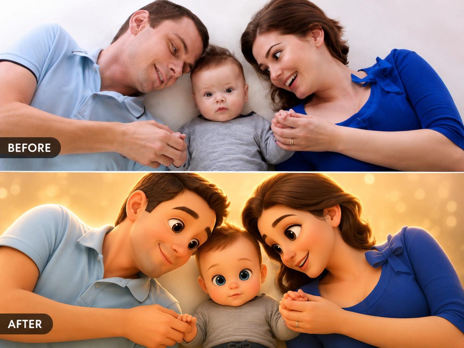 Custom Cartoon Portrait From Photo | Family, Couple, Kids Art (digital ...