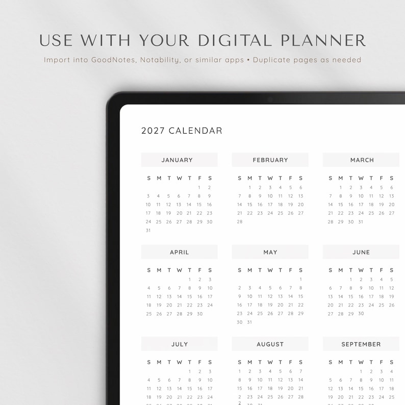 2026–2030 Calendar Printable, 5 Year Calendar, Yearly Overview Planner ...