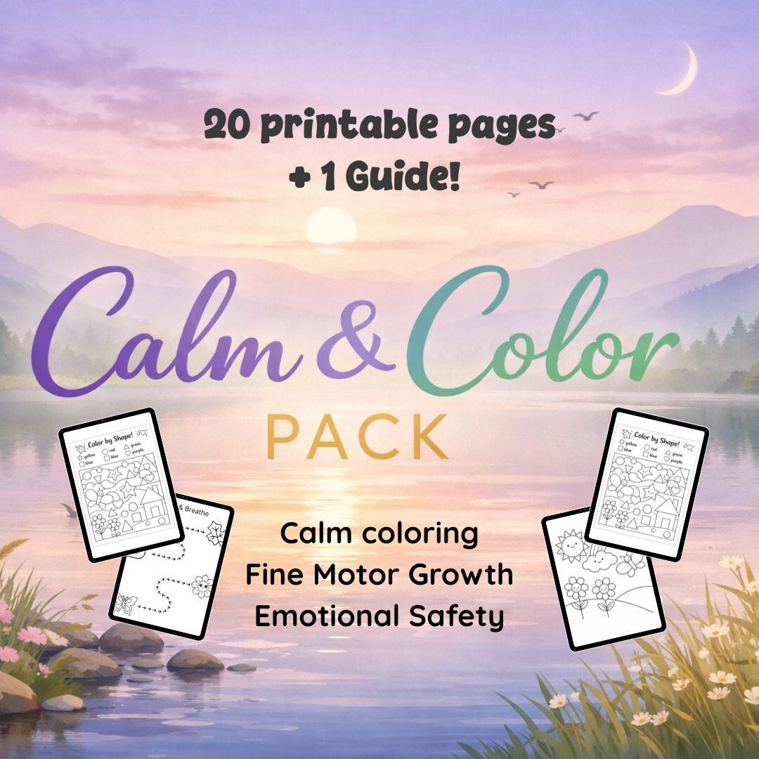 Calm and Color: Digital Mindfulness & Emotional Activity Pack for All ...