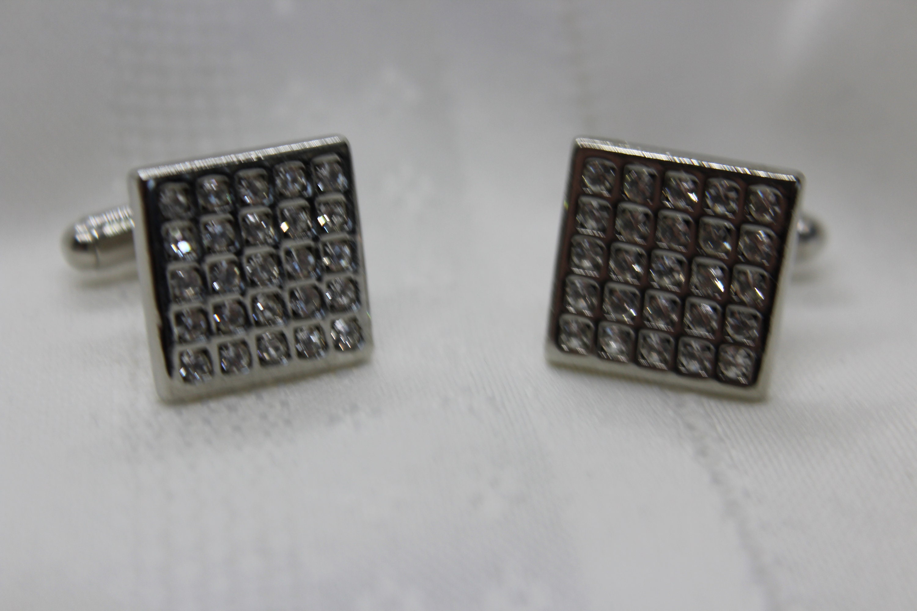 Square Rhinestone Cuff Links - Etsy