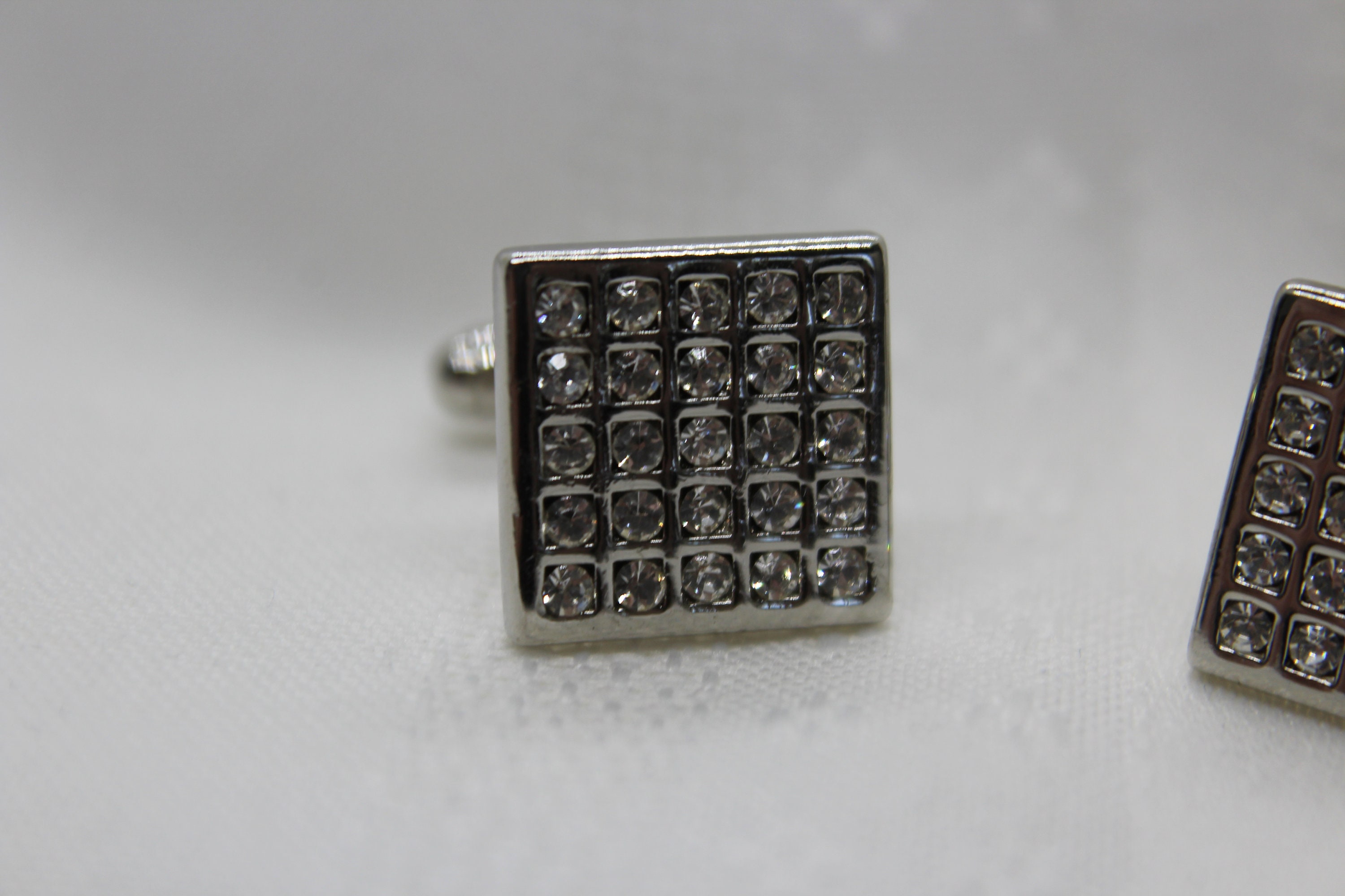 Square Rhinestone Cuff Links - Etsy