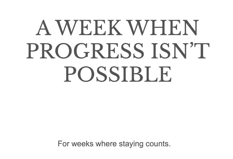 A Week When Progress Isn't Possible | Gentle Digital Journal for Hard ...