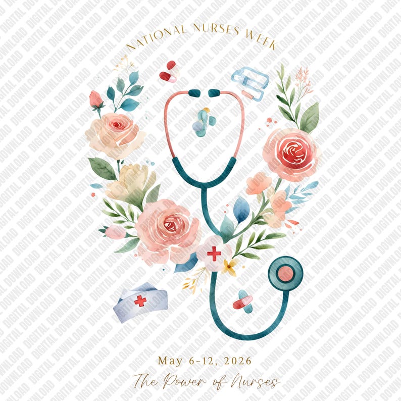 National Nurses Week 2026 PNG the Power of Nurses Caduceus Retro ...