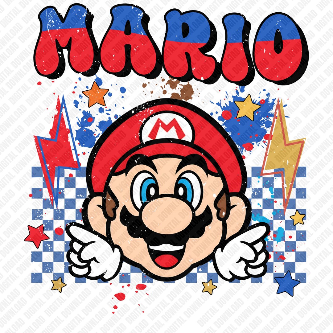 Retro Gamer PNG Distressed Plumber PNG, Racing Video Game Shirt Design ...