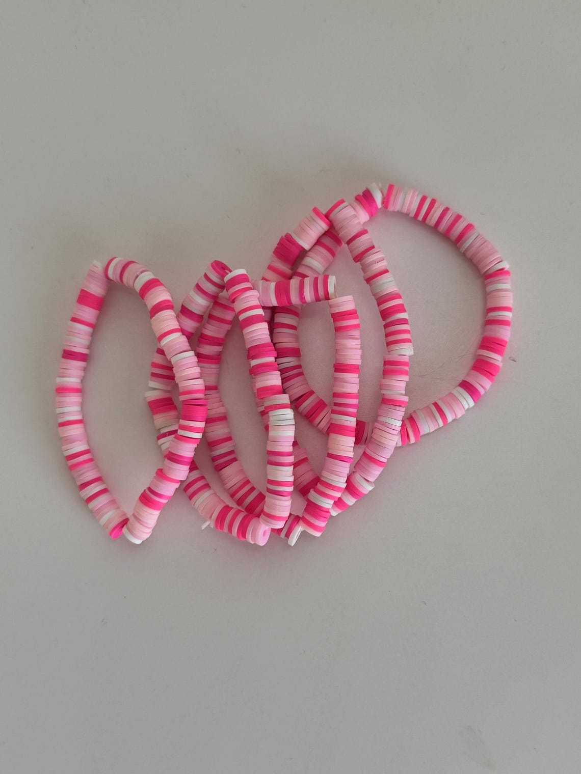 Adorable Pink Clay Bead Bracelets - Etsy