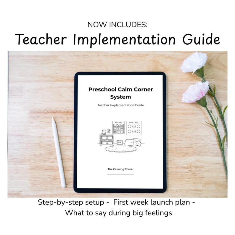 Starter Kit Preschool Calm Corner, SEL Classroom Printables, Emotional ...
