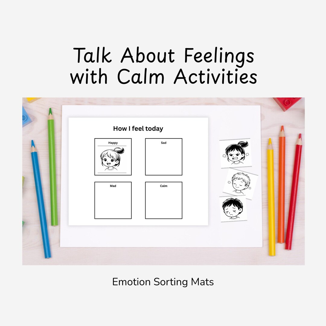 Preschool Emotion Sorting Mats, SEL Feelings Activities for Pre-k ...