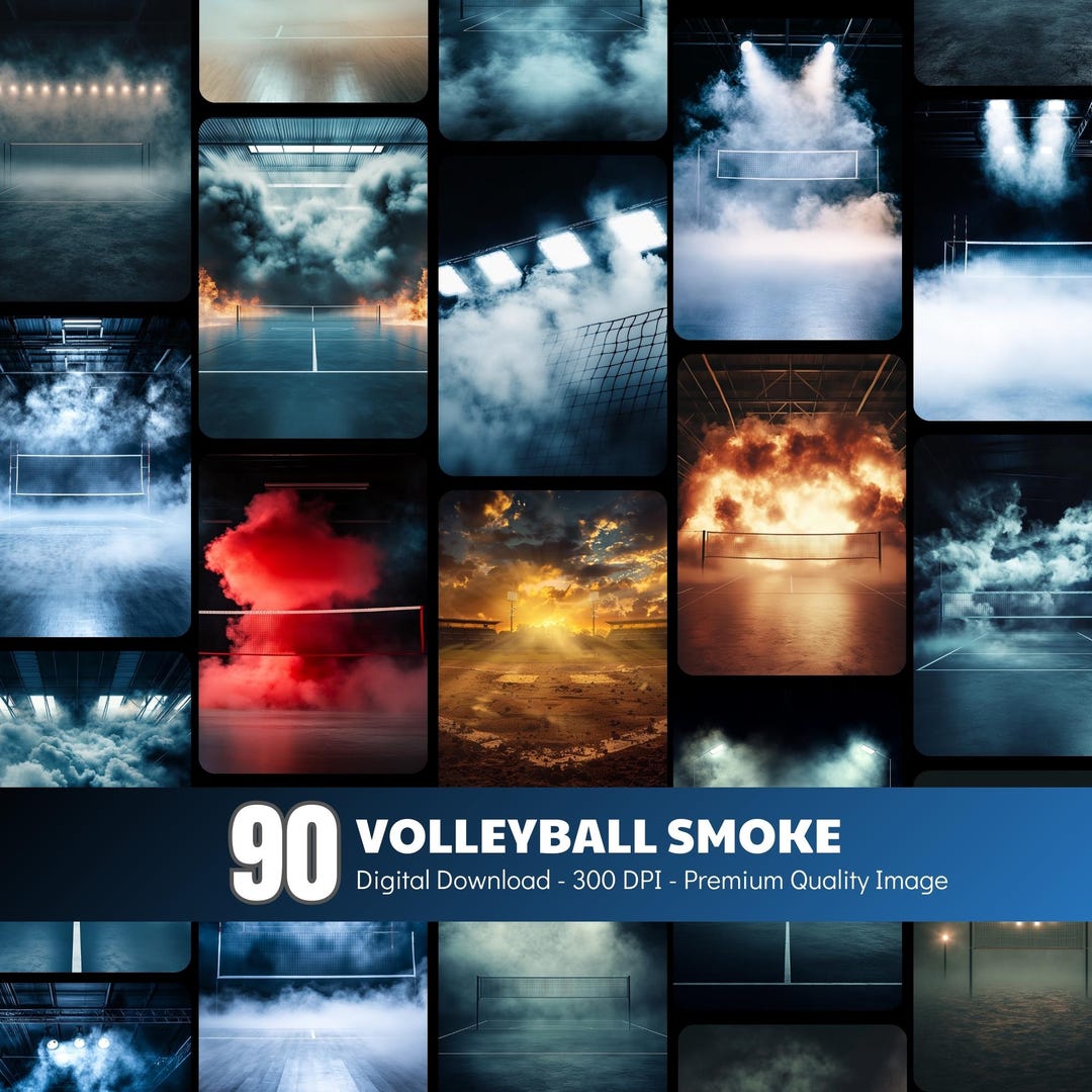 Volleyball Court Photography Backdrops, Sports Poster Template (digital ...