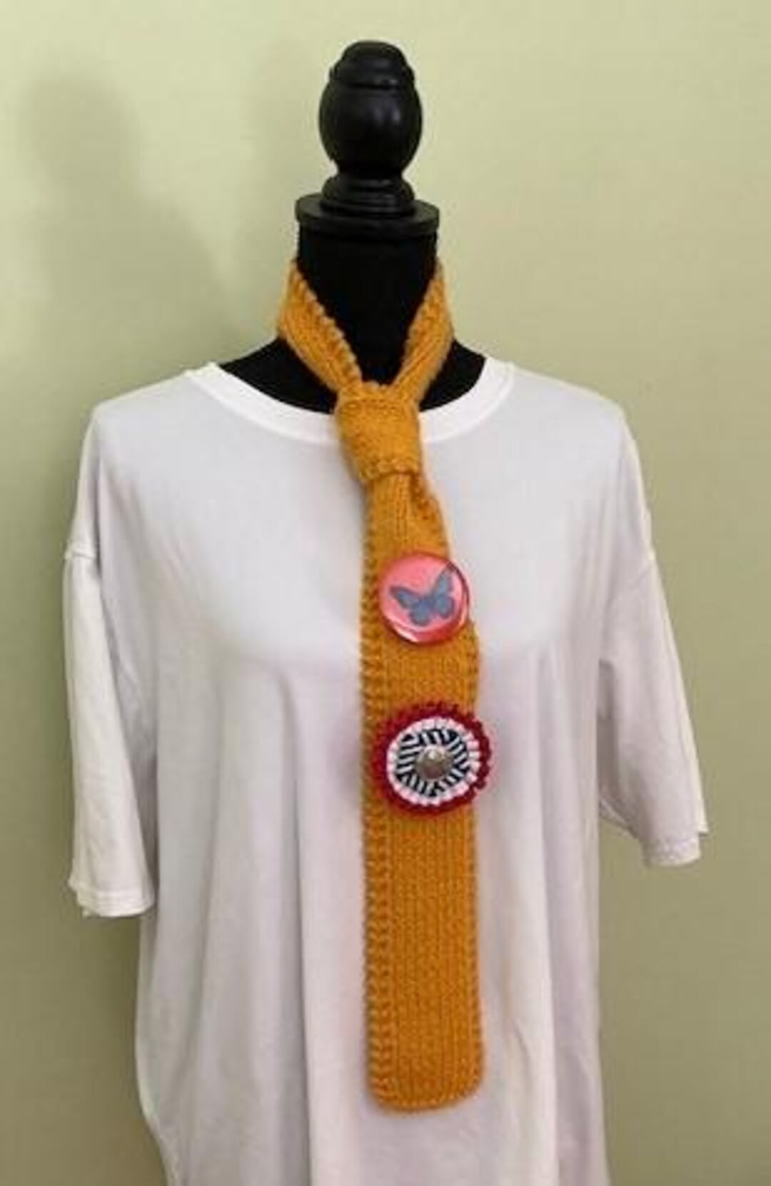 Knitted Badge Display Tie – Digital PDF Pattern - Etsy