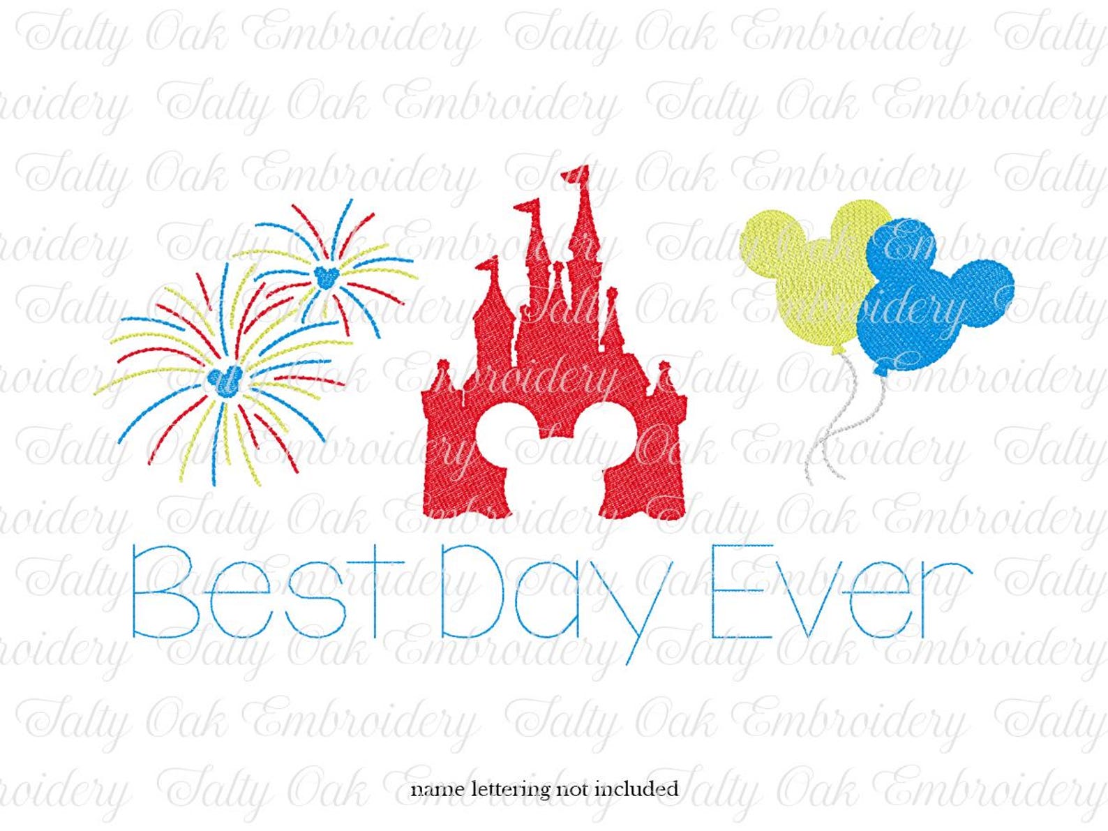 Mouse Head Castle Trio, Balloons, Fireworks, Boy | Sketch | 6, 7, 8, 9 ...