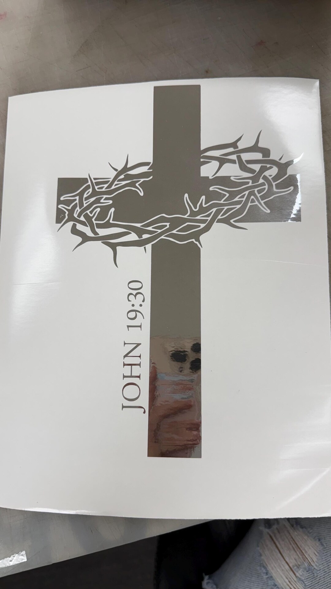 Cross and Thorns Decal - Etsy
