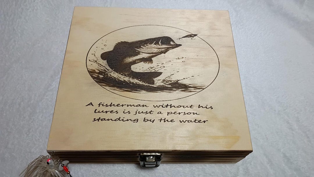 Bass Fishing Laser Engraved Wood Keepsake/memory Box - Etsy
