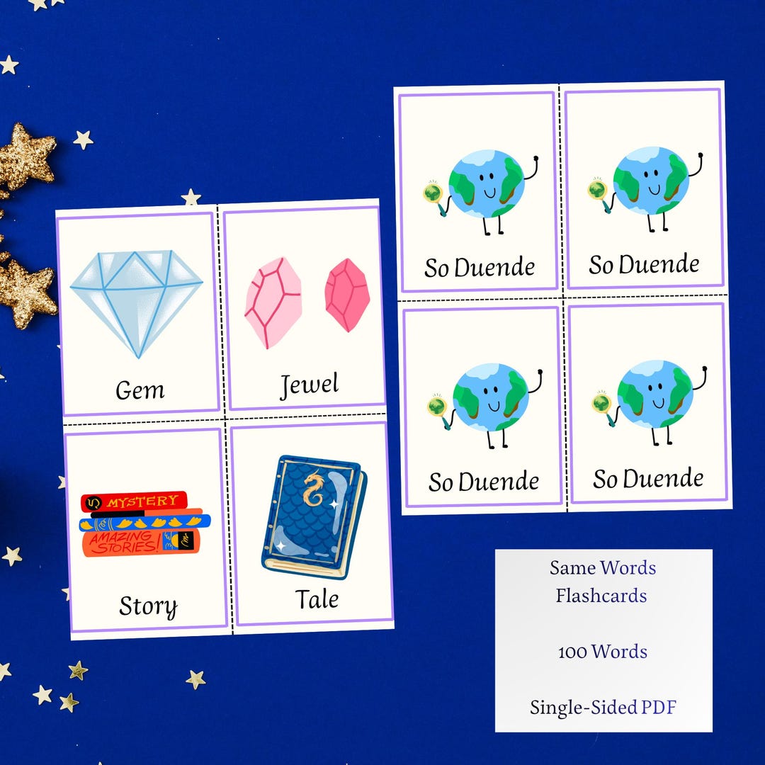 Synonyms Flashcards Printable, Same Words for Kids, Montessori ...