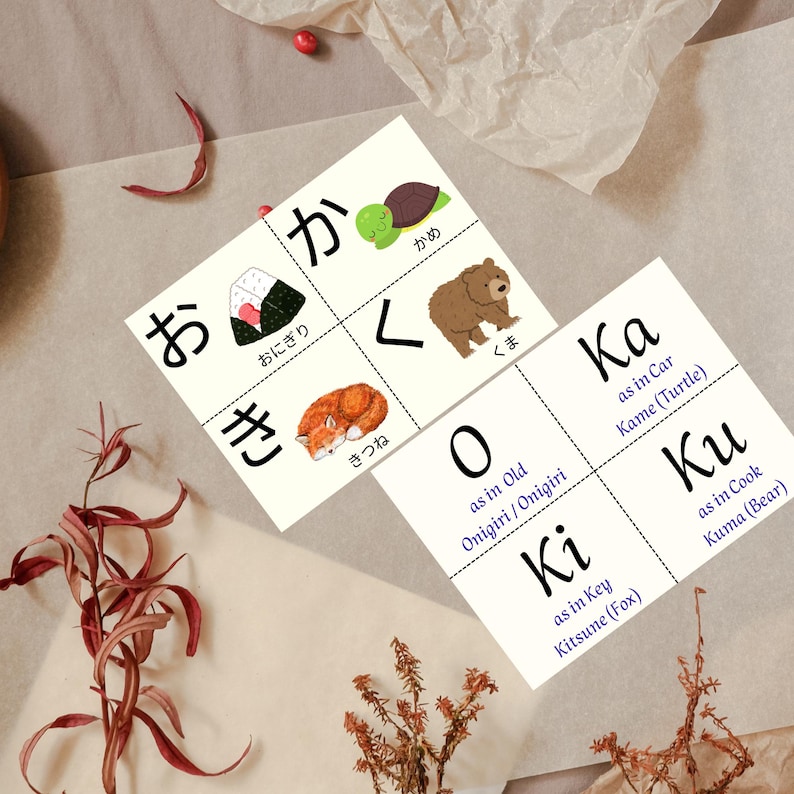 Hiragana Alphabet Flashcards Printable, Japanese Flashcards for ...