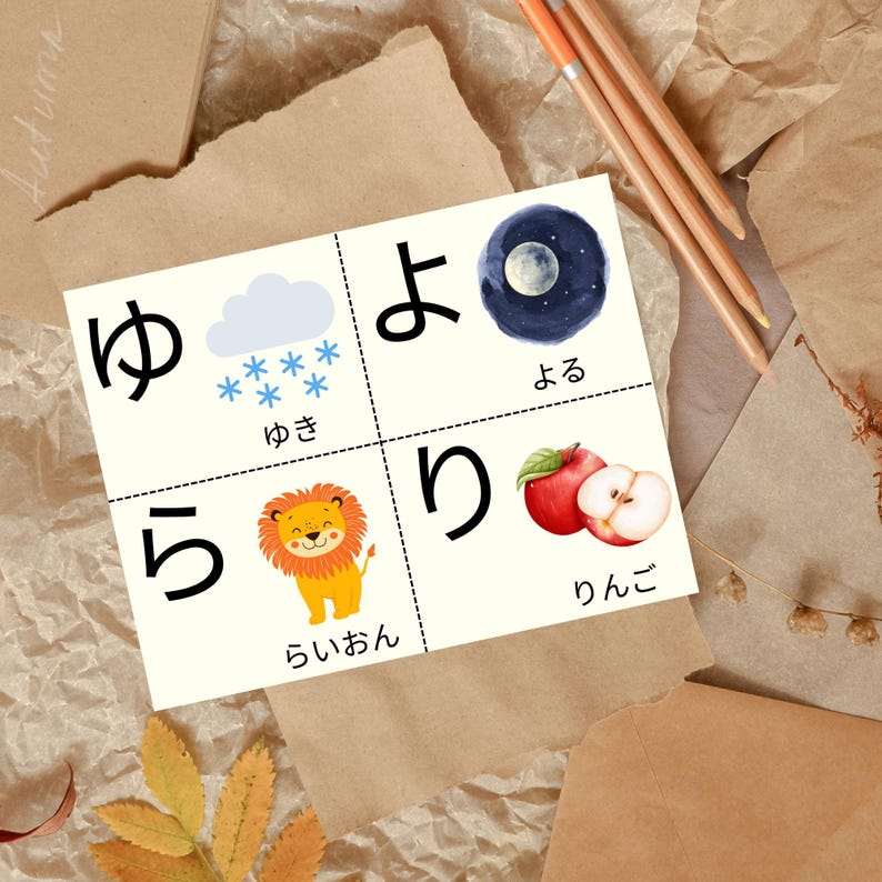 Hiragana Alphabet Flashcards Printable, Japanese Flashcards for ...