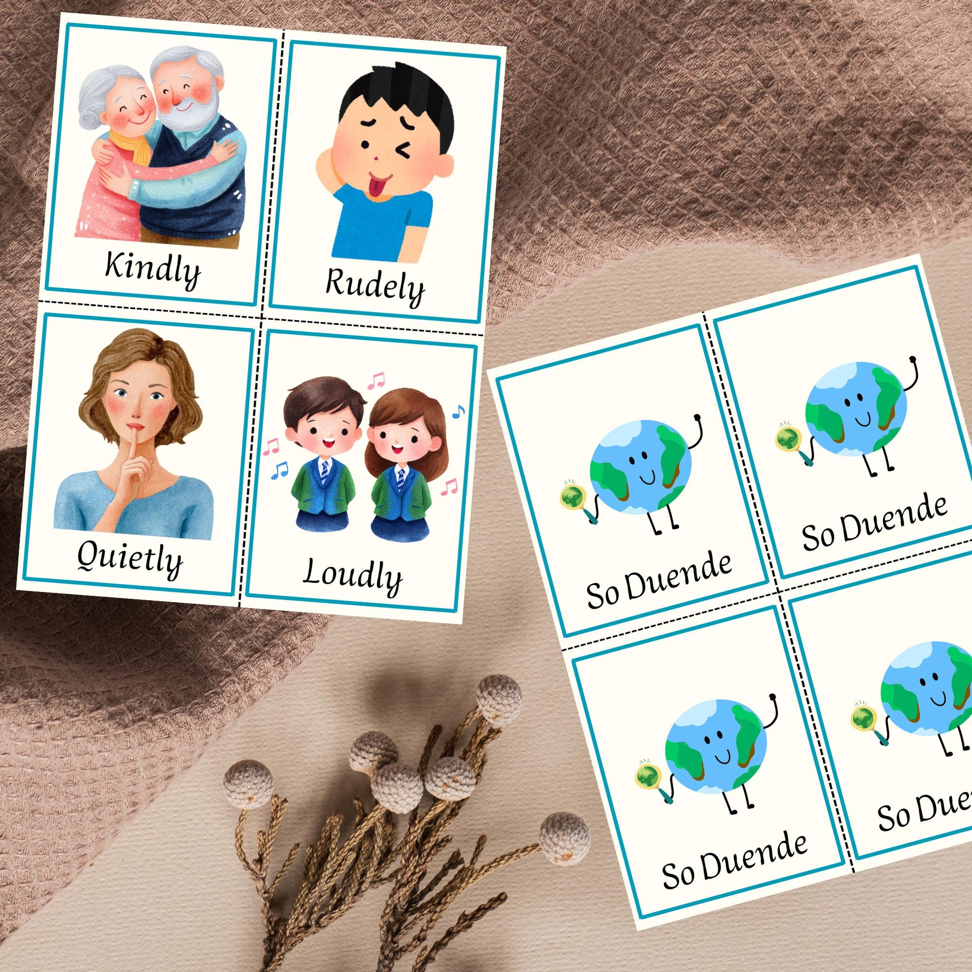 Adverbs Flashcards for Kids Printable | 100 Describing Words ...