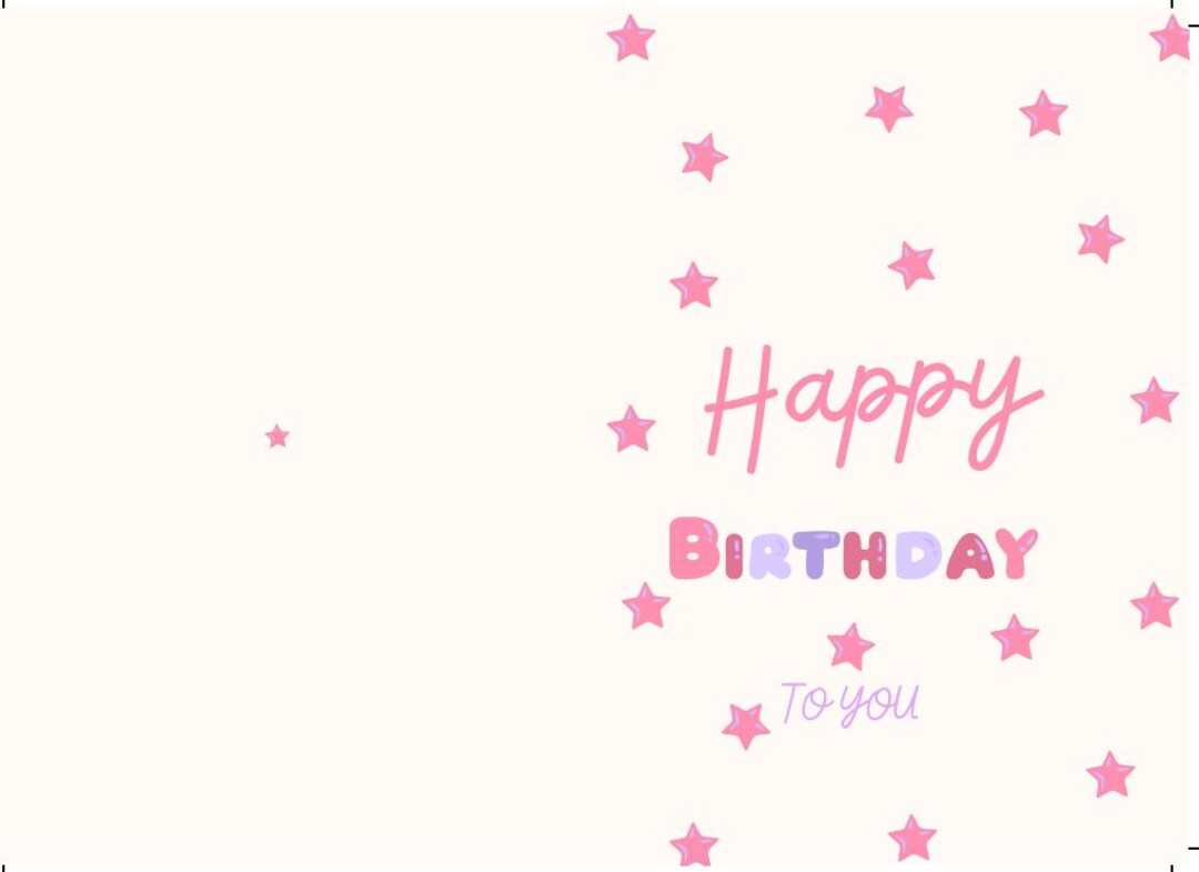 Happy Birthday Card Printable Minimal Modern Design Instant Download ...