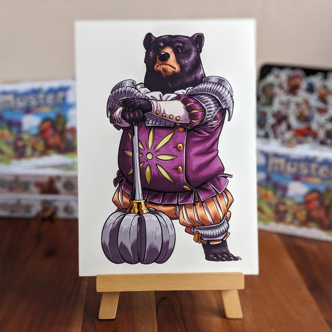 Sentry Bear Fine Art Print From the Board Game Muster: Raise the ...