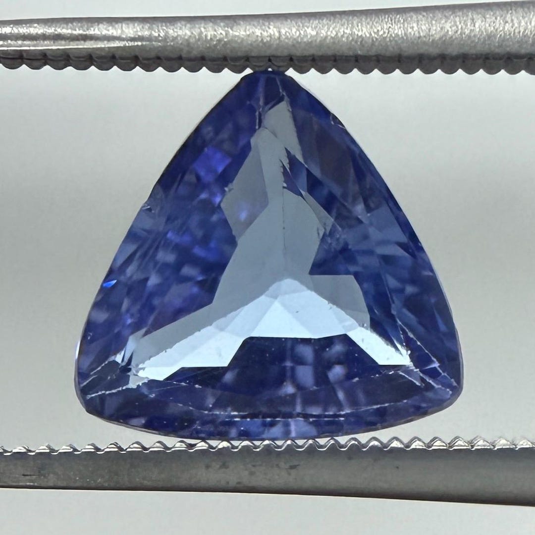 Natural Tanzanite Loose Gemstone 1.16 Ct Trillion Cut Blue Violet Stone ...