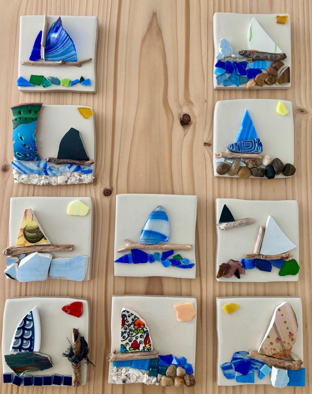 Boat Ceramic Tile- Nautical Sailboat Decor - Etsy