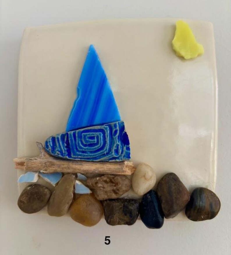 Boat Ceramic Tile- Nautical Sailboat Decor - Etsy
