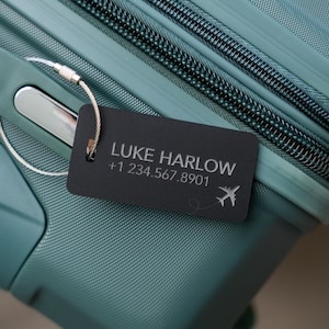Engraved Acrylic Luggage Tag: Personalized Travel Gift - Etsy