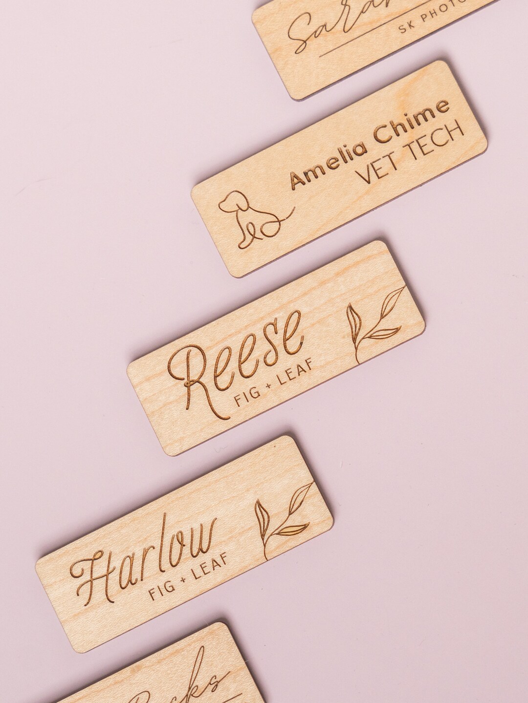 Engraved Magnetic Name Badges Custom Personalized Employee Work Badge ...