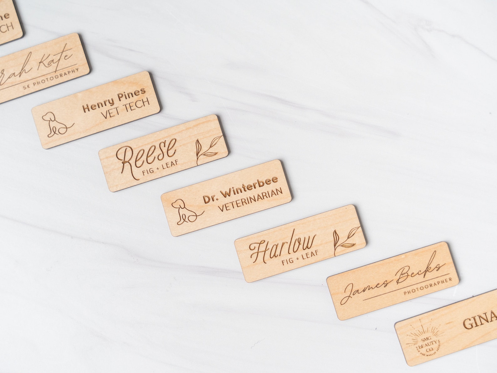 Personalized Magnetic Name Badges Custom Engraved Employee Work Badge ...