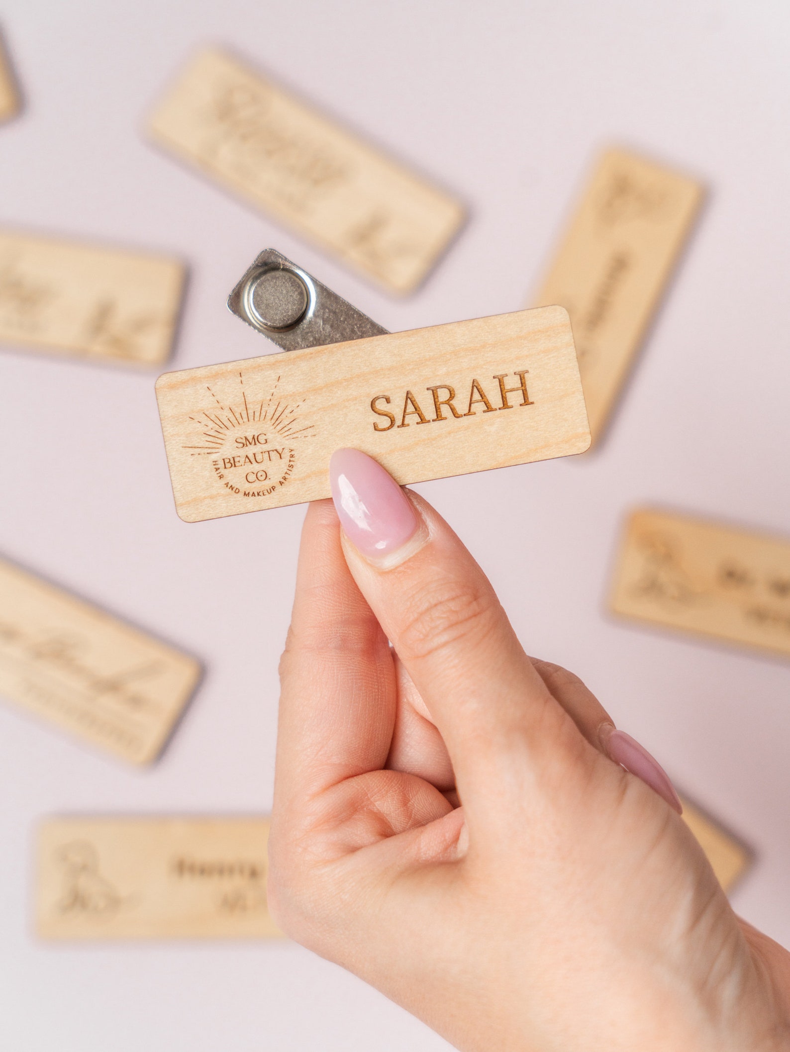 Personalized Magnetic Name Badges Custom Engraved Employee Work Badge ...