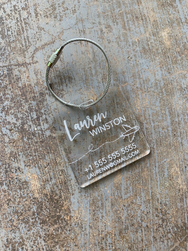 Square Luggage Tag Personalized Luggage Tag Luggage Tags - Etsy